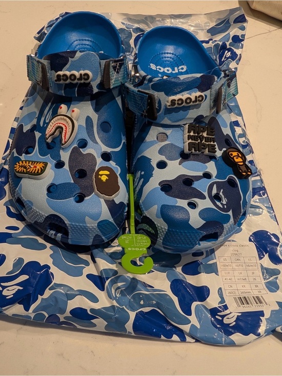 CROCS | Shoes | Bape X Crocs Classic Clog Camo Blue Mens Size Brand New ...